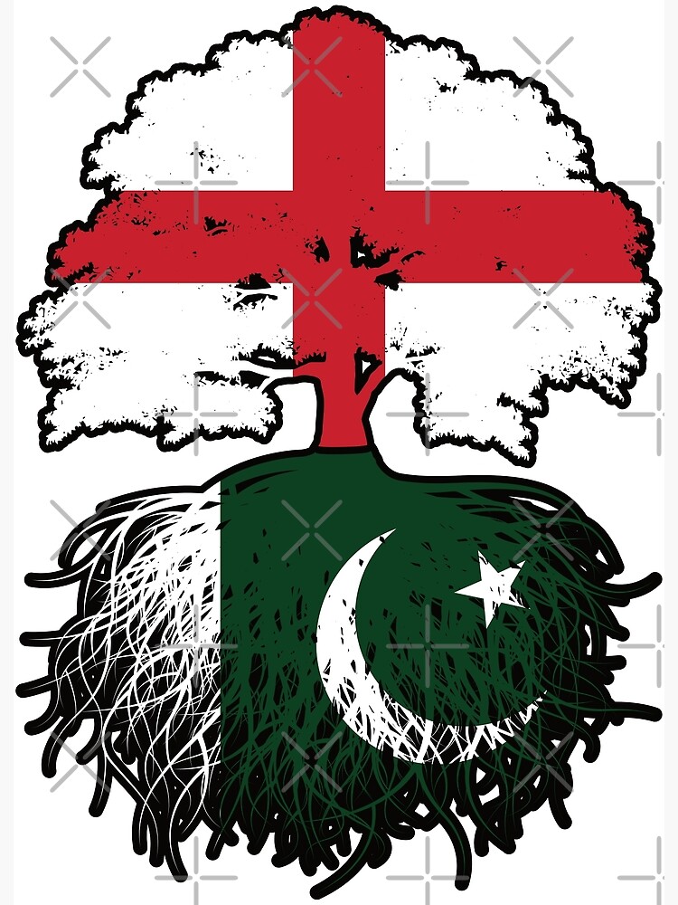"Pakistan Pakistani English England Tree Roots Flag" Poster for Sale by ...