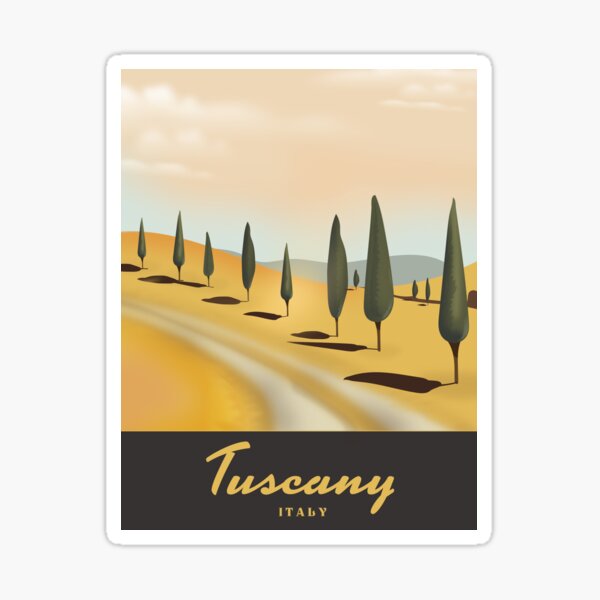 "Toskana Italien" Sticker von vectorwebstore | Redbubble