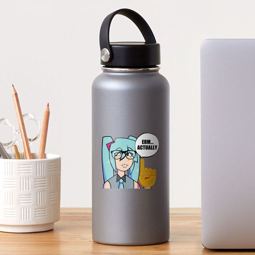 "Hatsune Miku Nerd Erm... Actually Meme" Sticker for Sale by ...