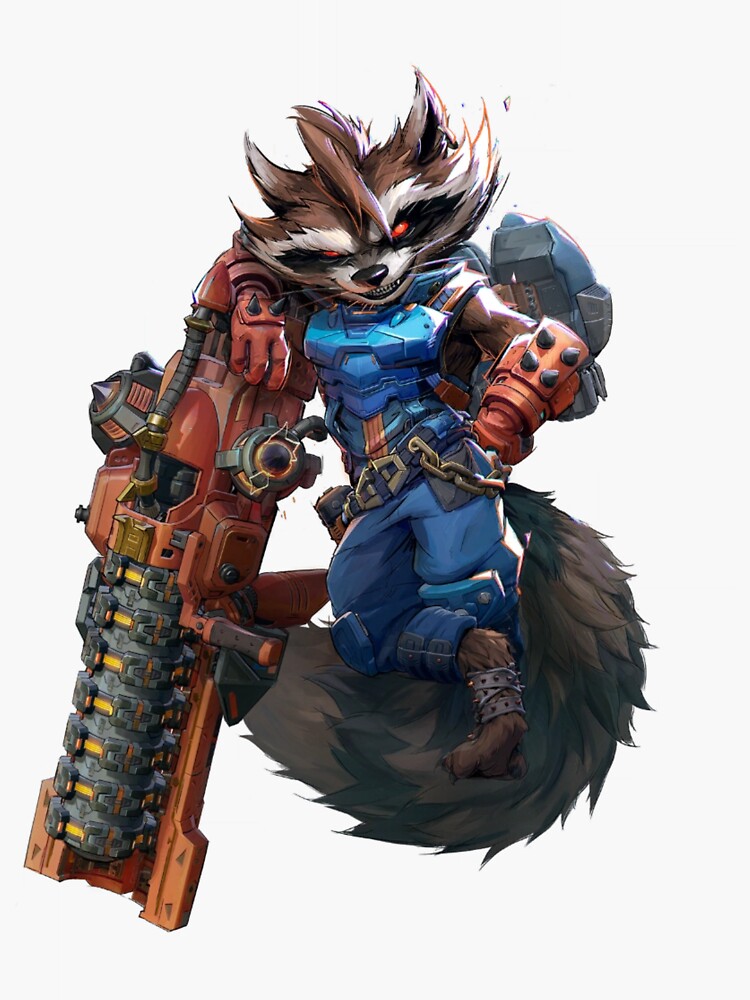 "Marvel Rivals Rocket Raccoon " Sticker for Sale by beanbreaddd | Redbubble