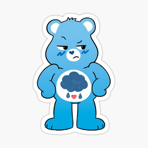 "Grumpy Bear" Sticker by lupitaglezc | Redbubble