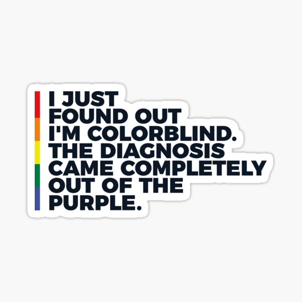 "colorblind" Sticker for Sale by ouros | Redbubble