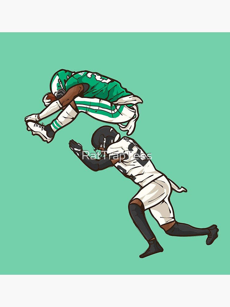 "Saquon Barkley Backwards Hurdle Cartoon" Poster for Sale by ...