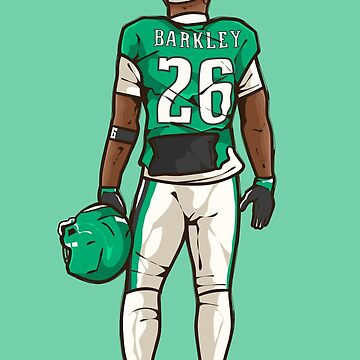 "Saquon Barkley Back-To Cartoon" Sticker for Sale by RatTrapTees ...