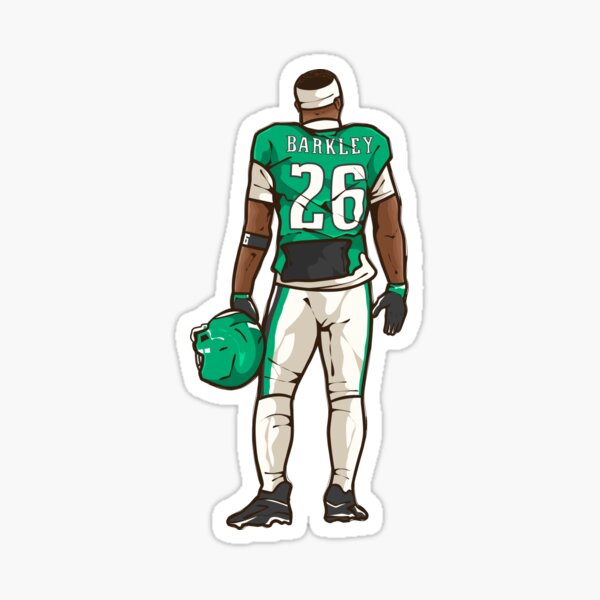 "Saquon Barkley Back-To Cartoon" Sticker for Sale by RatTrapTees ...