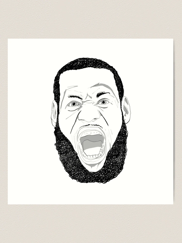 Lebron James Face Drawing LeBron James (FUJIKO F FUJIO STYLE)