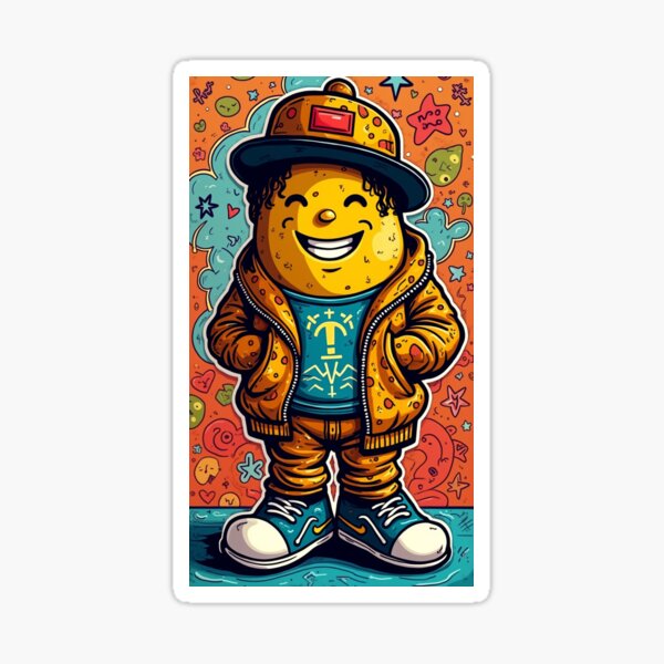 ""Urban Spud: The Coolest Potato in the Galaxy"" Sticker for Sale by ...