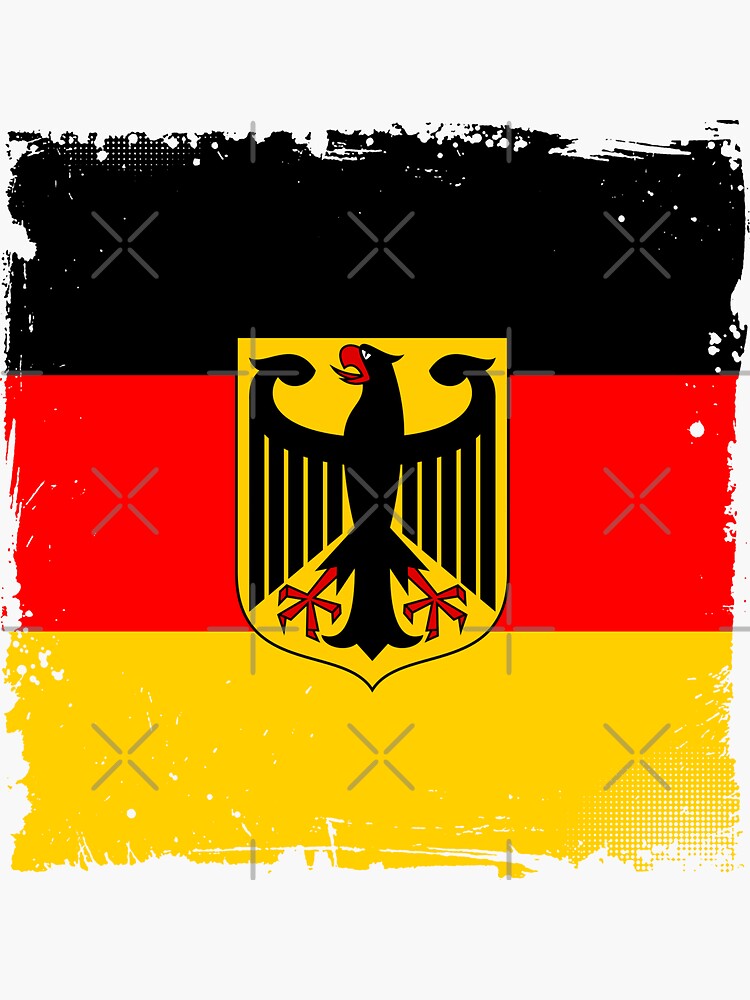 "GERMANY- German Tricolour National Flag, Symbol of Pride" Sticker for ...