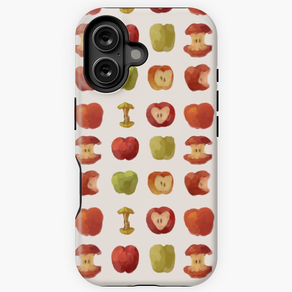 "apples pattern bitten apple rotten apple whimsical twee funky ...