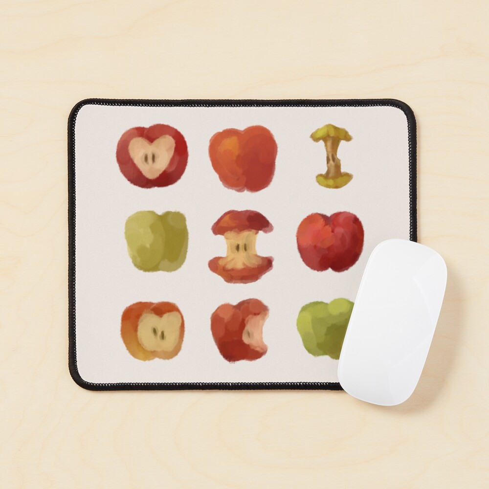 "apples pattern bitten apple rotten apple whimsical twee funky ...