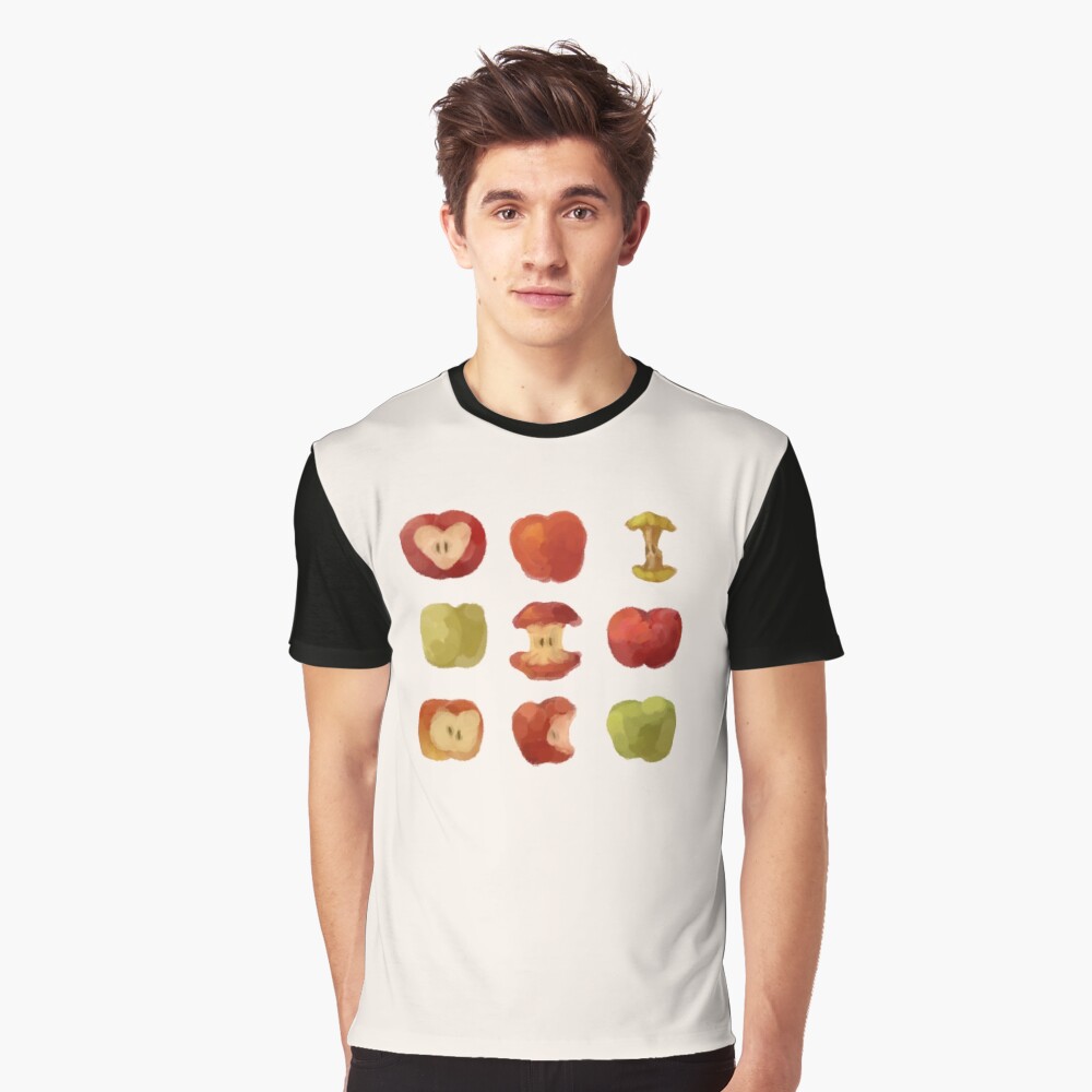 "apples pattern bitten apple rotten apple whimsical twee funky ...