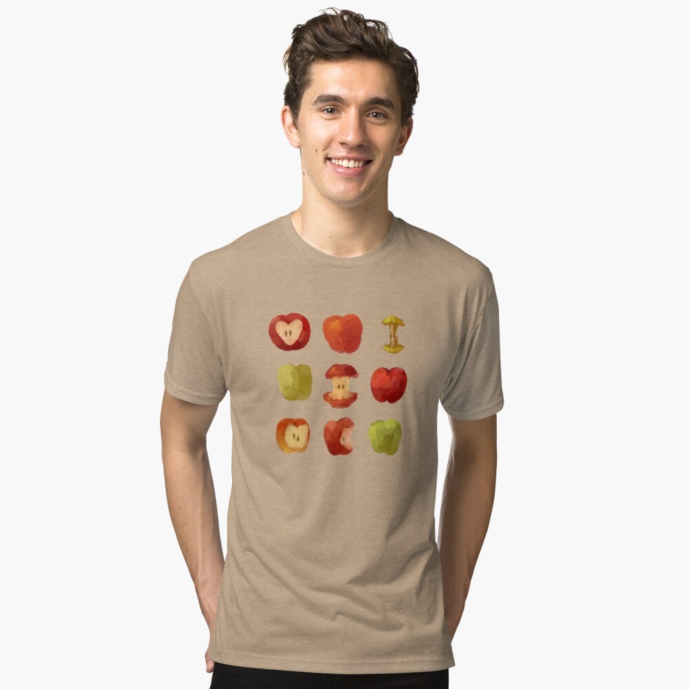 "apples pattern bitten apple rotten apple whimsical twee funky ...
