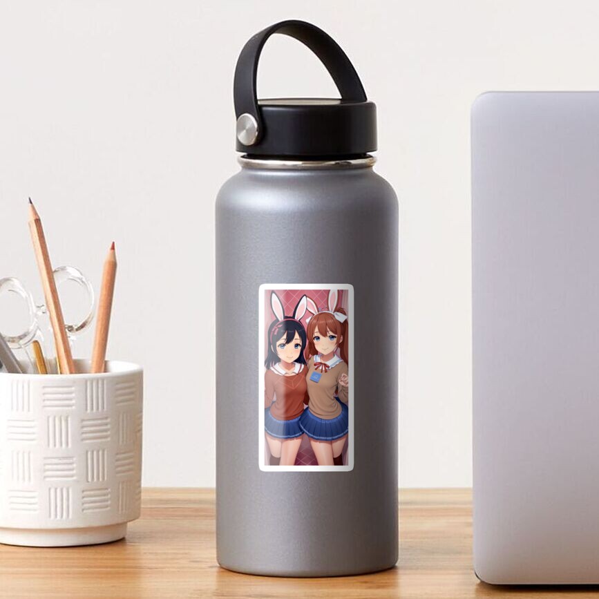 "Mita x Monika" Sticker by TheFireFairy | Redbubble