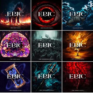 "Epic the Musical Saga Covers" Sticker for Sale by Raxeira | Redbubble