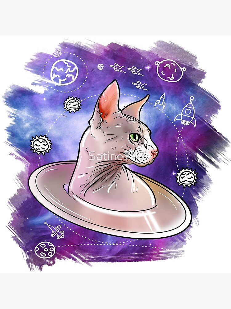 "sphynx space cat 2" Poster by Satine747 | Redbubble