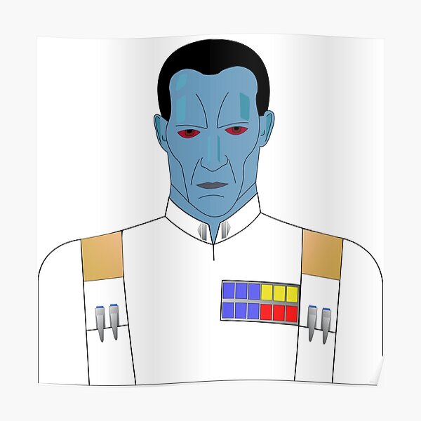 "Grand Admiral Thrawn" Poster by DarthCobay | Redbubble