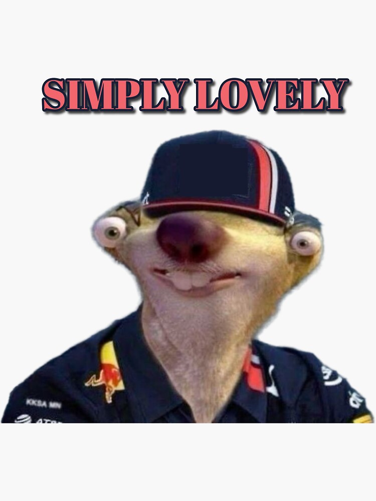 "Simply Lovely Max Verstappen meme" Sticker for Sale by TheGrandShopp ...