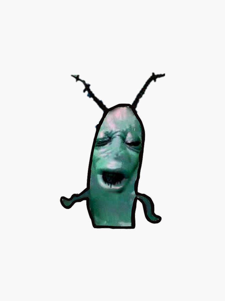 "Funny plankton meme sticker Spongebob " Sticker for Sale by T-for ...