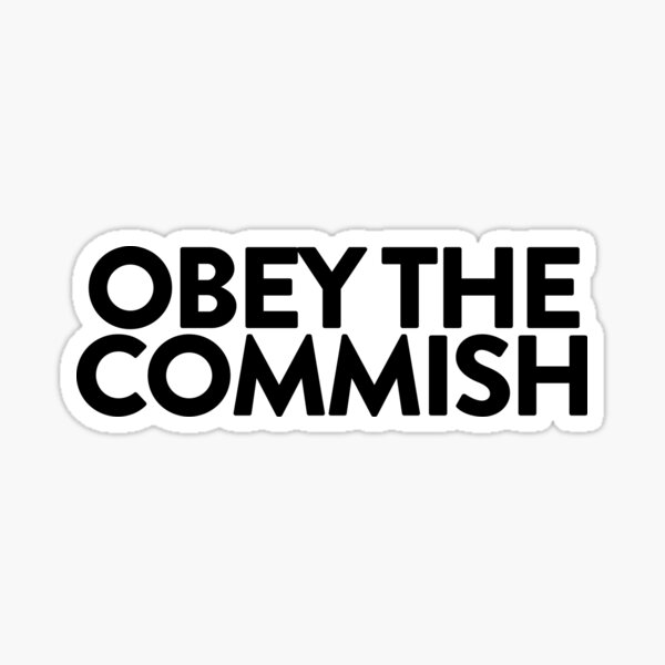 "Obey The Commish ~ Sports Fitness Runner" Sticker for Sale by ...