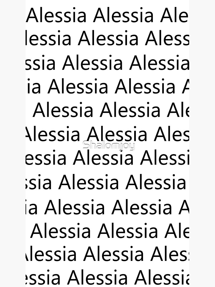 Alessia Poster By Shalomjoy Redbubble