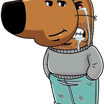 "Chill Guy Mask Crying internet Meme 2023 " Sticker for Sale by ...