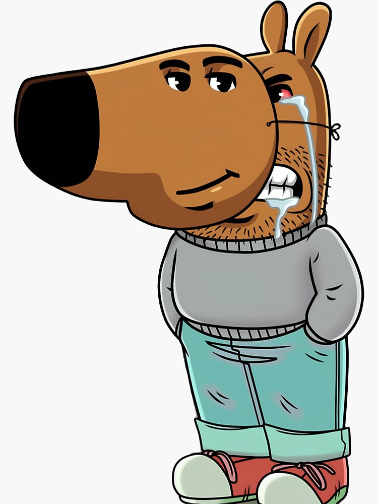 "Chill Guy Mask Crying internet Meme 2023 " Sticker for Sale by ...