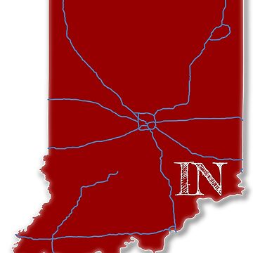"Indiana Interstates" Sticker for Sale by PhilbonianDezin | Redbubble