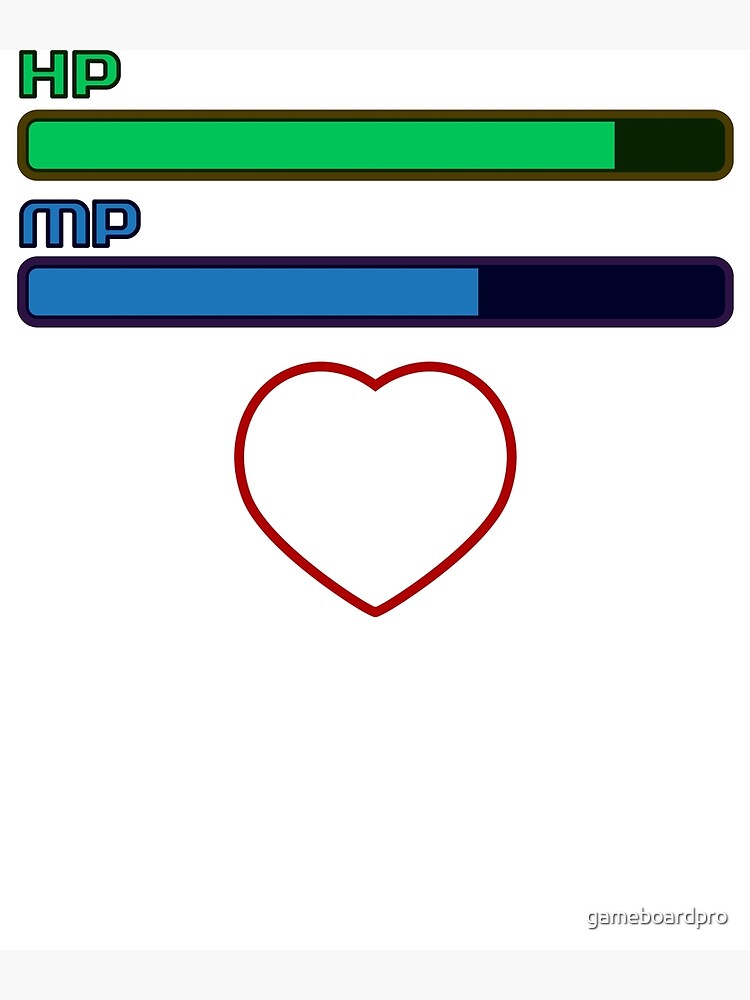 "HP - MP" Poster for Sale by gameboardpro | Redbubble