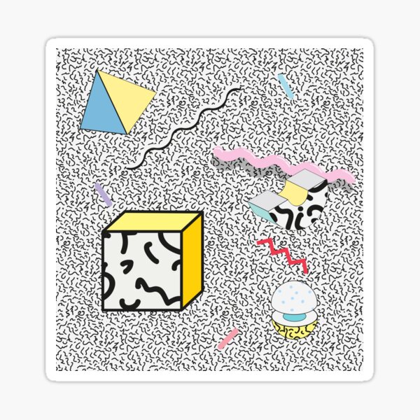 "Retro Memphis Design 80s" Sticker by Visionjuice | Redbubble