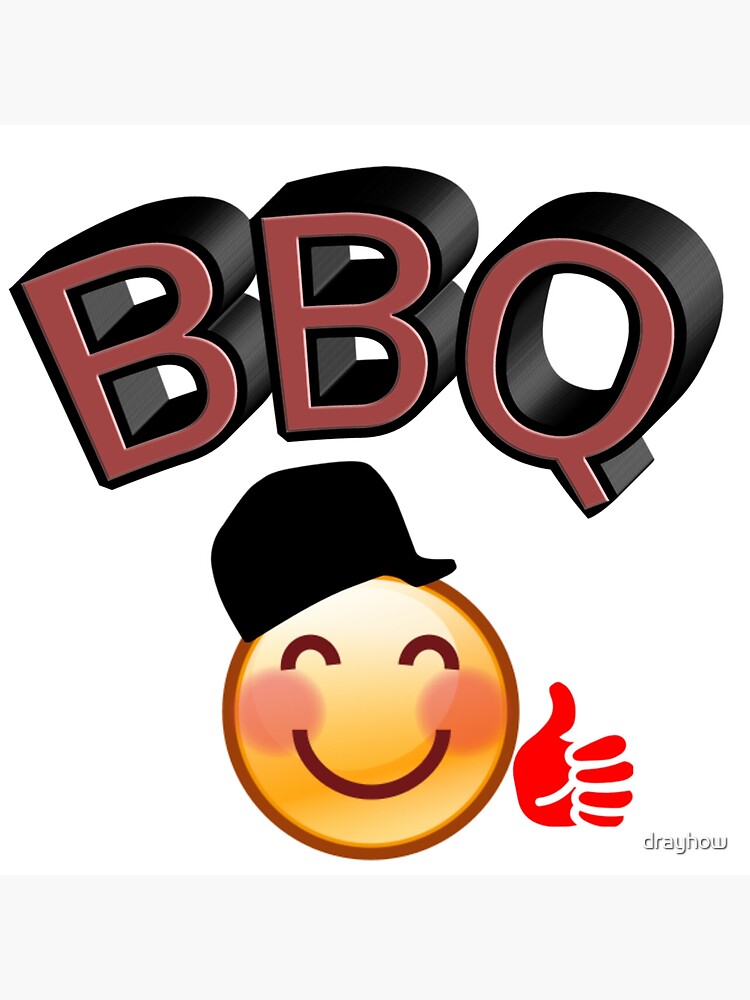 "Bbq smiling face" Sticker for Sale by drayhow | Redbubble