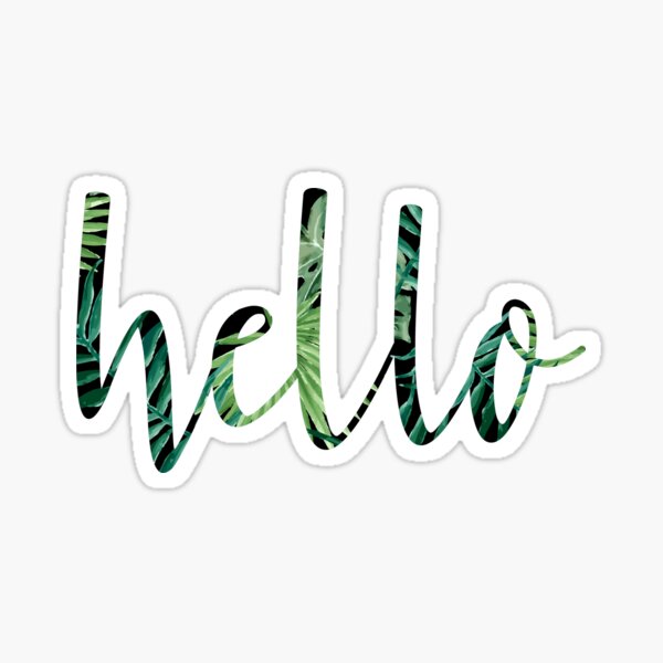 "hello " Sticker by Annieyu24 | Redbubble