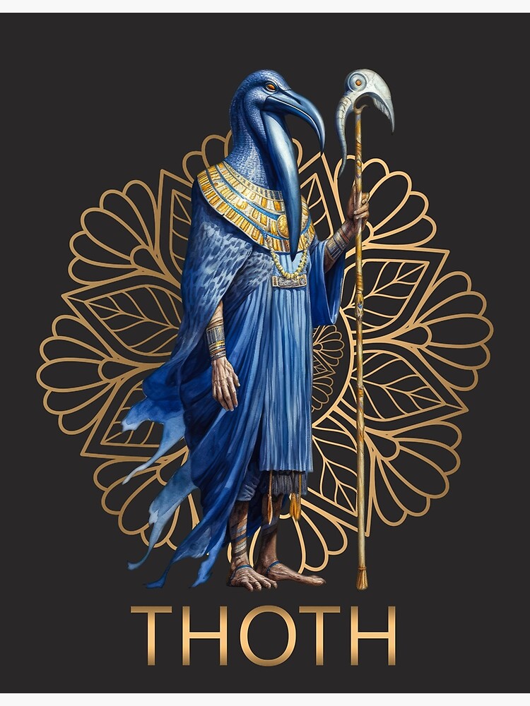 "Thoth, the God of Wisdom and Writing - Egyptian mythology." Poster for Sale by JoseFrancese ...