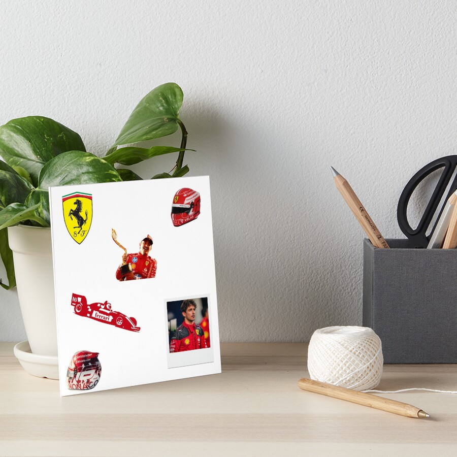 "charles leclerc formula ferrari sticker pack- 6 stickers!" Sticker for ...