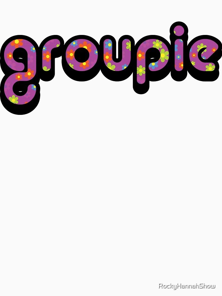 "Groupie 70s Band Aid text" T-shirt for Sale by RockyHannahShow ...