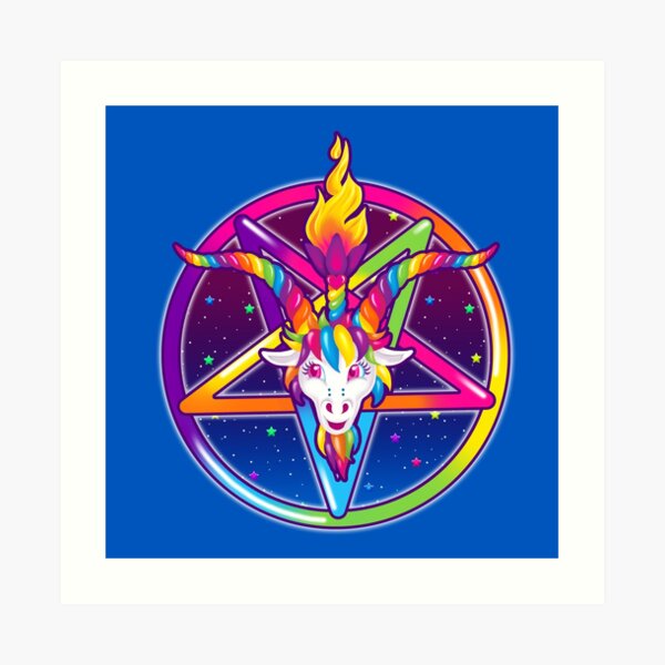 "1997 Rainbow Neon Baphomet" Art Print for Sale by creepygirlclub ...