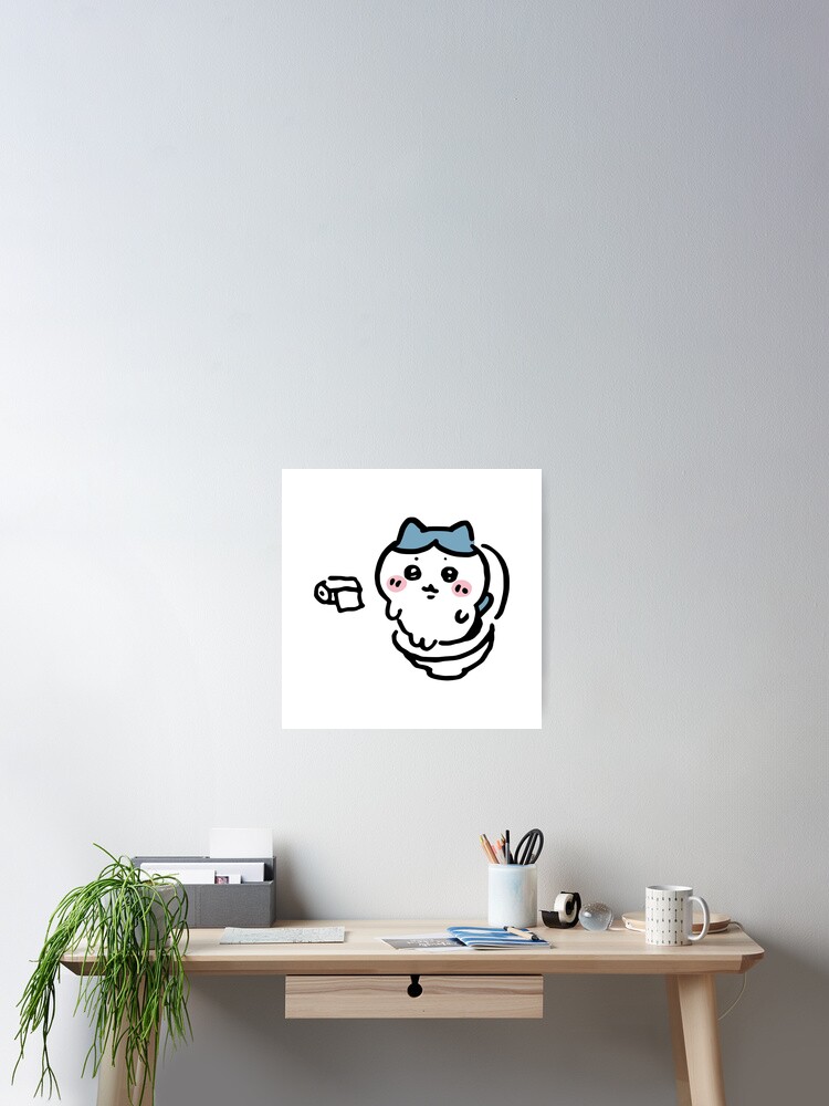 "Hachiware on the Toilet Potty | Chiikawa Usagi | Poop Pooping Meme" Poster for Sale by ...
