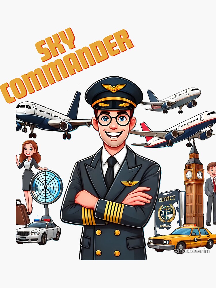 "Pilot Design: Soaring High with Style" Sticker for Sale by ...