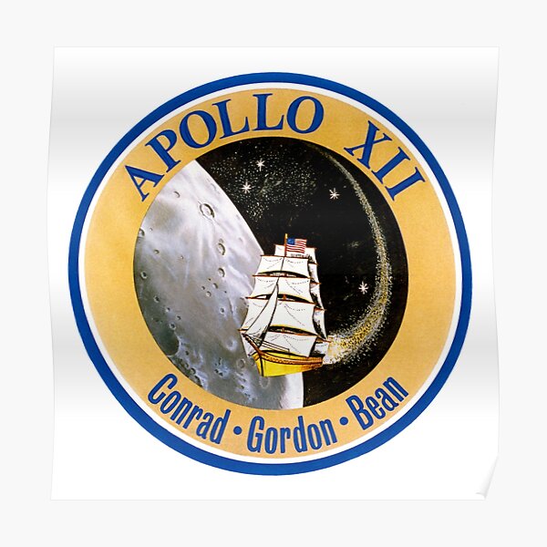 "NASA Apollo 12 Mission Patch worn by Astronauts" Poster by jutulen ...