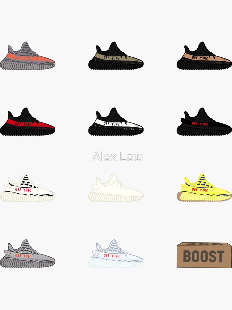 "Yeezy Display" Sticker for Sale by Alex Law | Redbubble