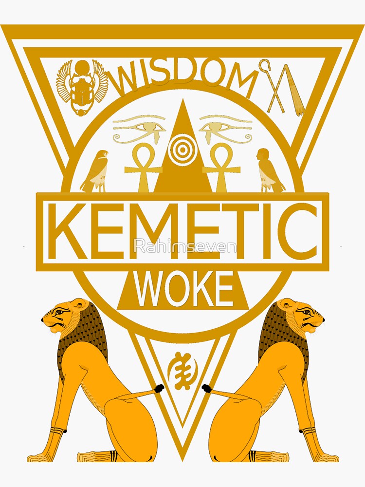 "Kemetic Spirituality Ancient Egyptian Art T Shirt (2)" Sticker for ...