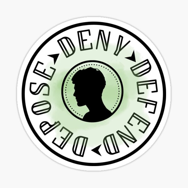 "DENY DEFEND DEPOSE Sticker" Sticker for Sale by Chanel Chaplin | Redbubble