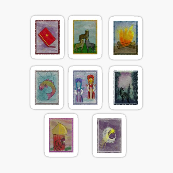 Pegatina con la obra «"A Demon's Howl: Folk Tales from Moskova's Lore" Book Illustration Pack x8 ...