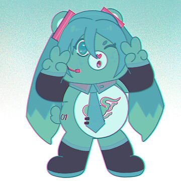 "Hatsune Miku Bear" Sticker for Sale by princeofdiscord | Redbubble