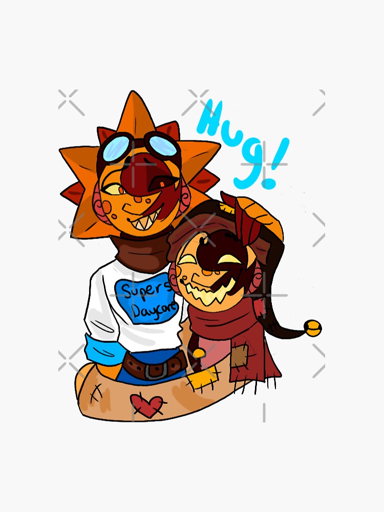 "Solar and Jack from SAMS/Sun and moon show" Sticker for Sale by IDKWHATIMBUYING | Redbubble