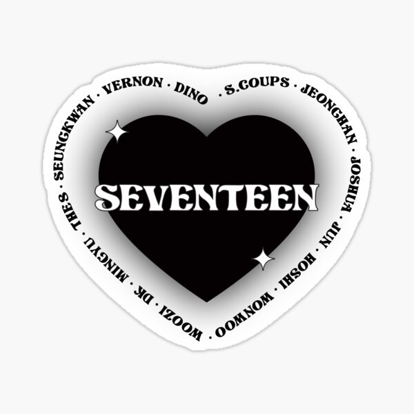 "SEVENTEEN" Sticker by leasavard | Redbubble