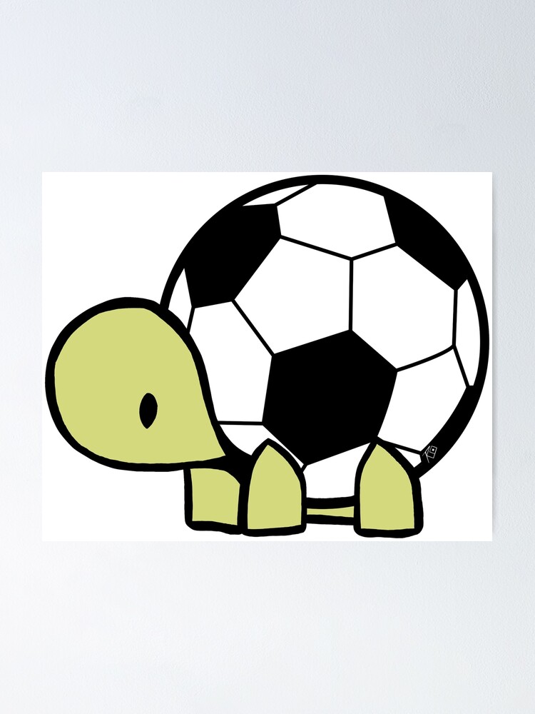 "Football turtle" Poster by ro83land | Redbubble