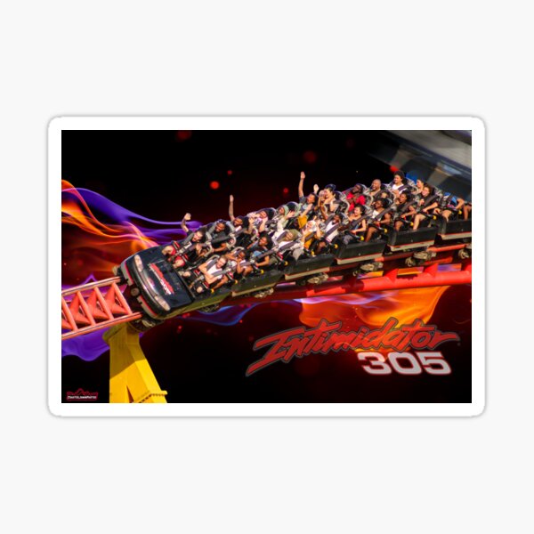 "Intimidator 305 Rollercoaster @ Kings Dominion, Custom Image" Sticker ...