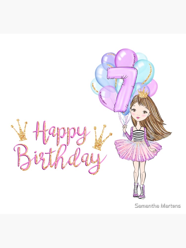 "Happy 7th Birthday Girl" Photographic Print by samim87 | Redbubble