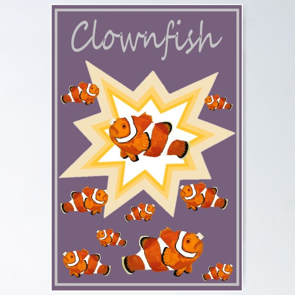 "Clownfish Hand Painted" Poster for Sale by kel72 | Redbubble