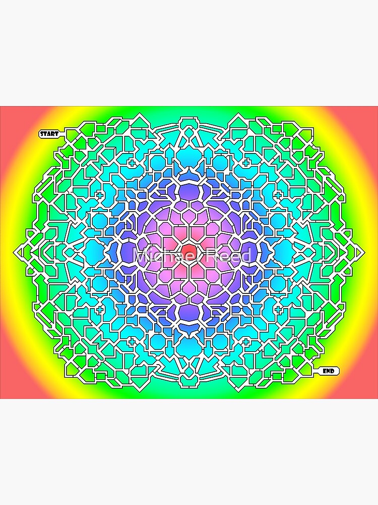 "Rainbow Colored, Circular Maze & Labyrinth" Poster by gorff | Redbubble